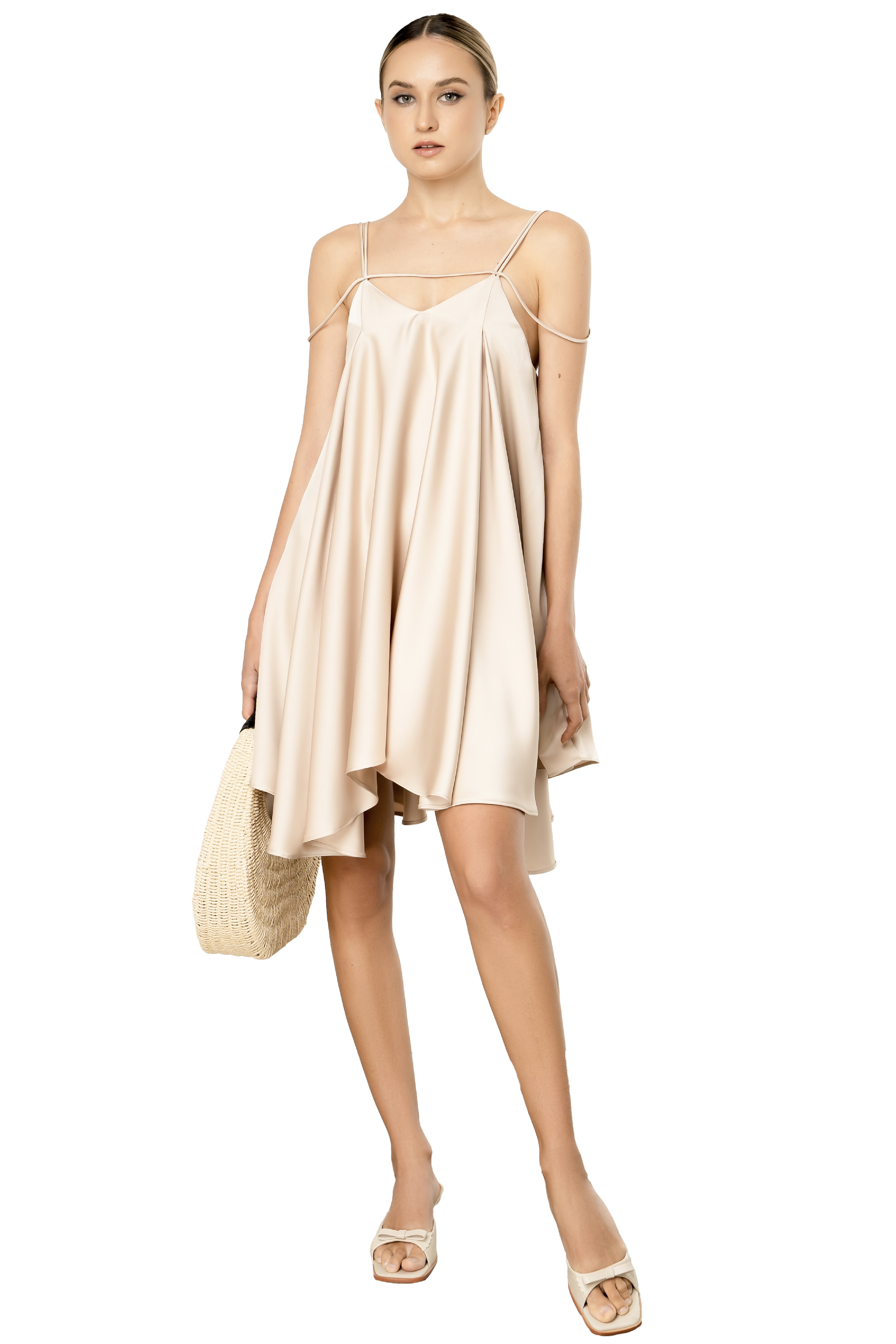 MARTA DRESS - ALMOND
